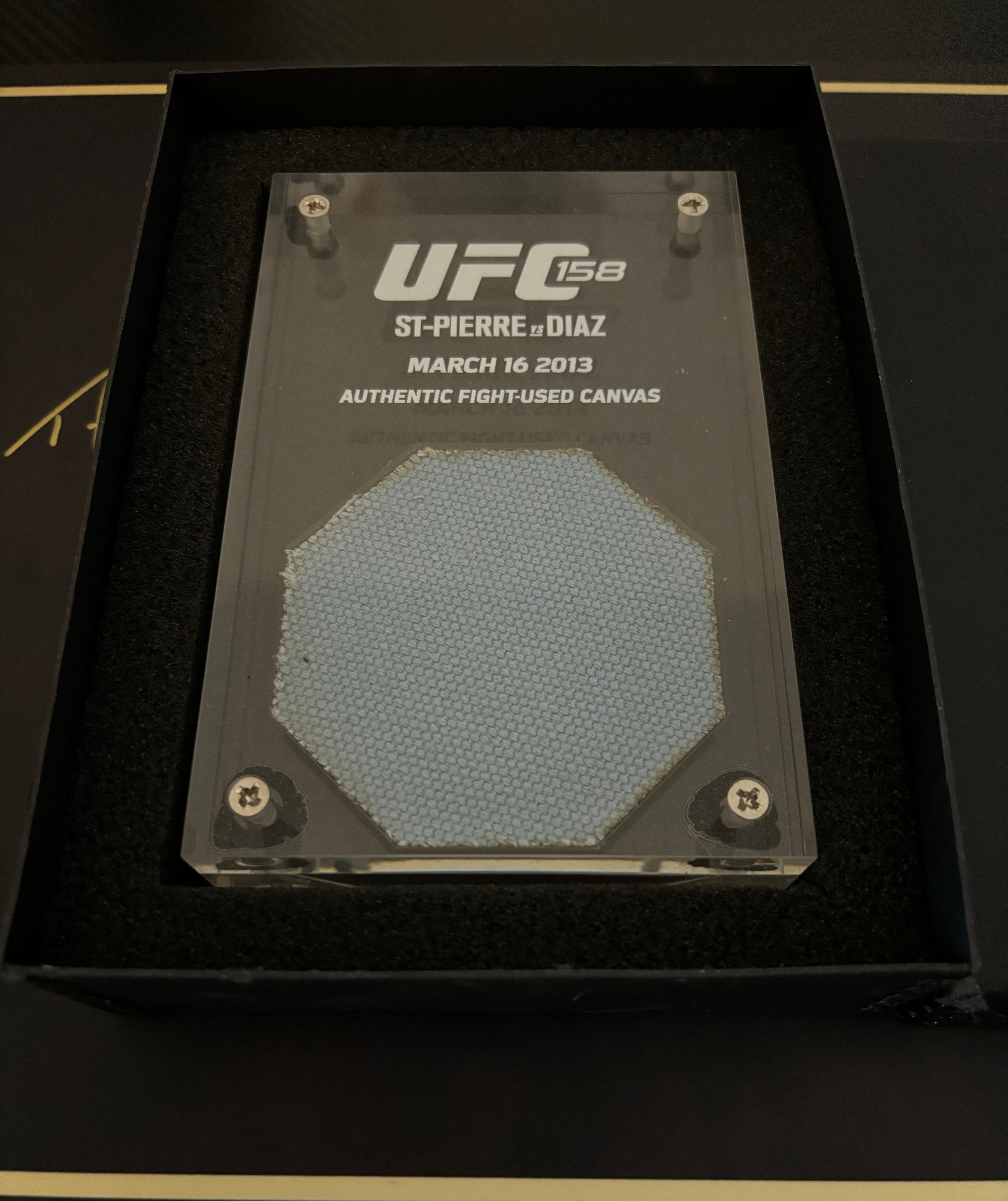 UFC 158 Event Used Canvas In Acrylic GSP Vs Nick Diaz – SSM Authentics ...